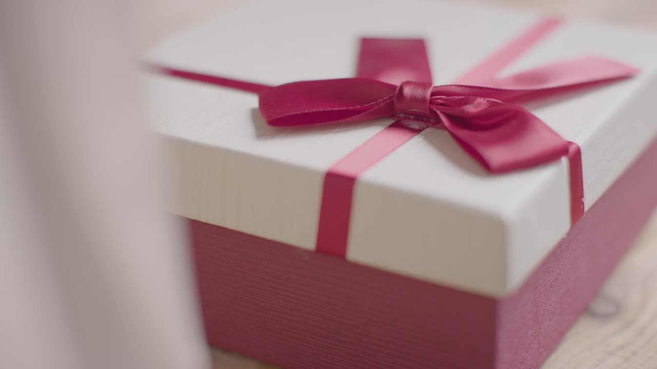 Free stock video - Close up of romantic valentines present in gift ...