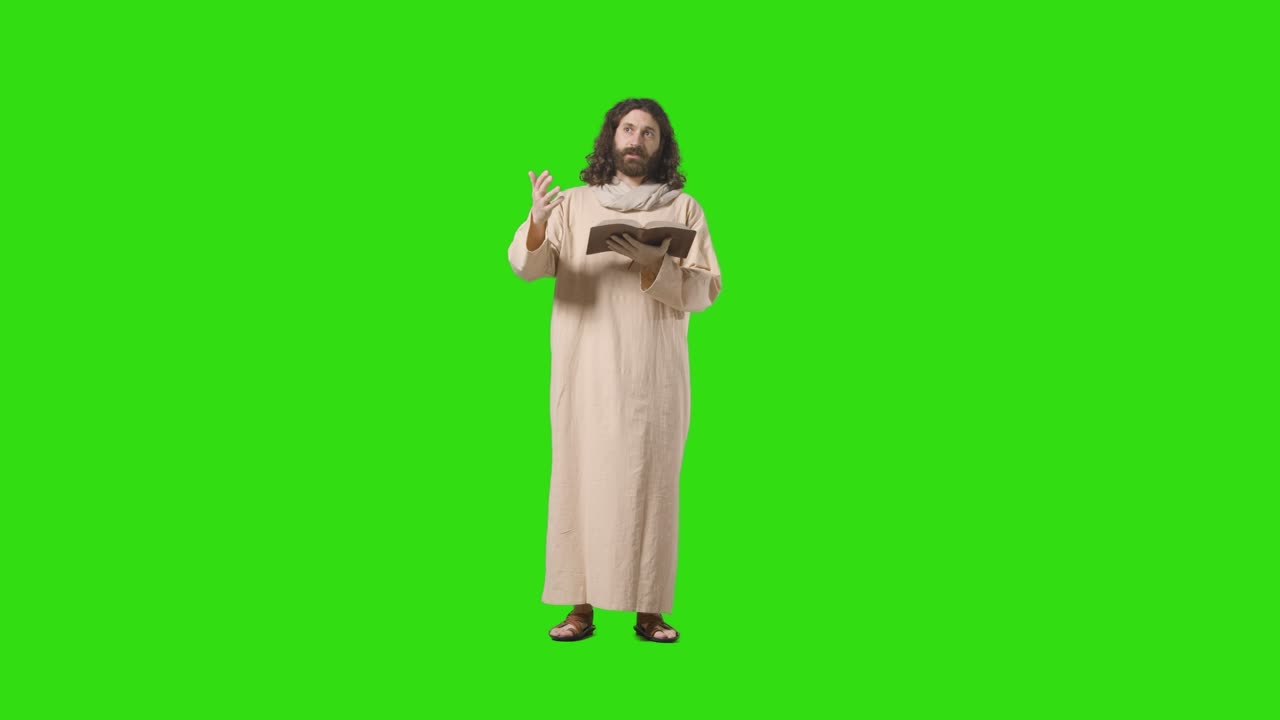 Free stock video - Studio shot of man wearing robes and sandals with ...