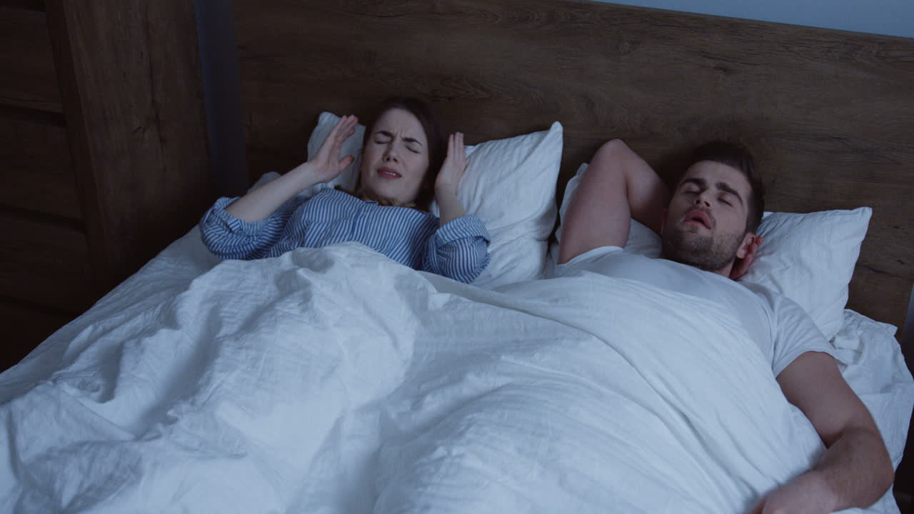 Free stock video - Young caucasian woman cannot sleep at night as her ...