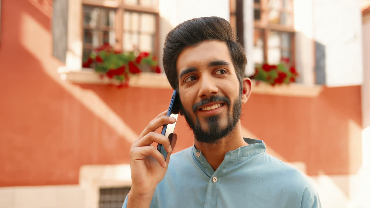 Free stock video - Portrait of a handsome indian man smiling and ...