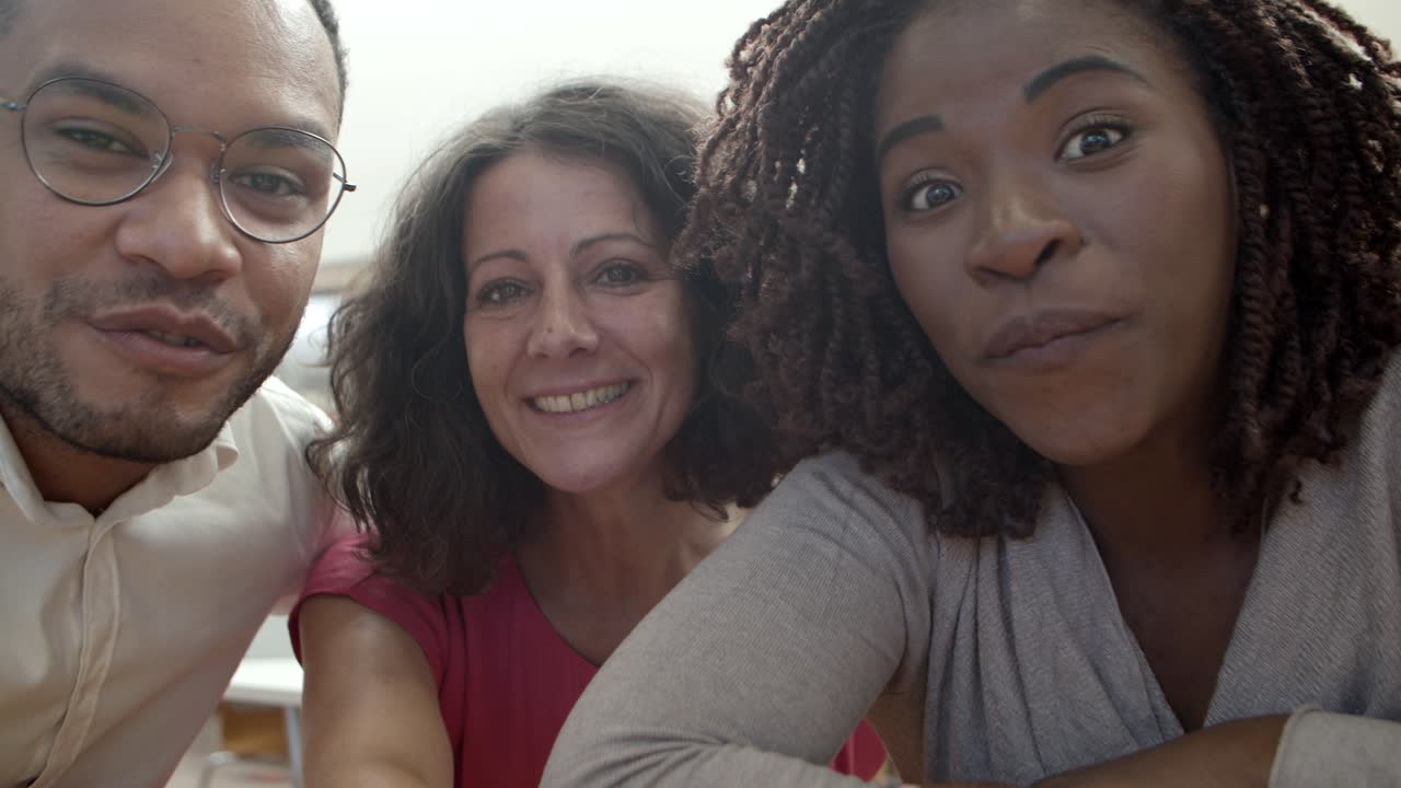 Free stock video - Cheerful people smiling and talking while video ...