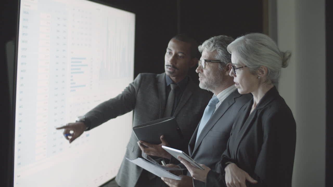 Free stock video - Confident professional finance people with documents ...