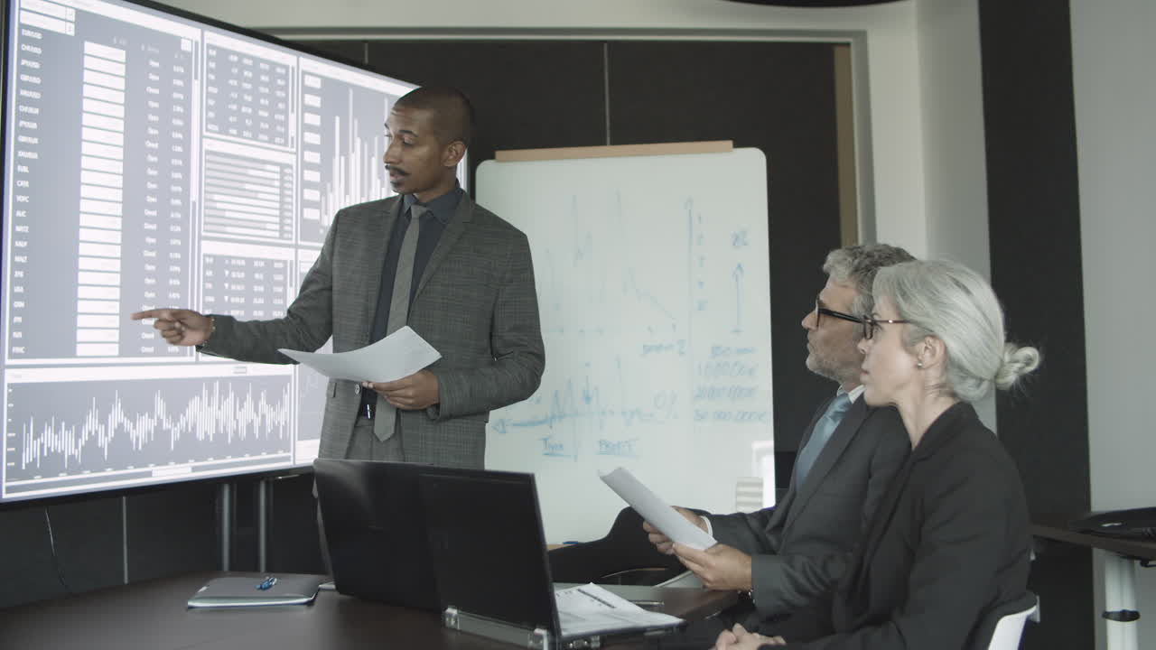 Free stock video - Professional investor presenting stock market ...