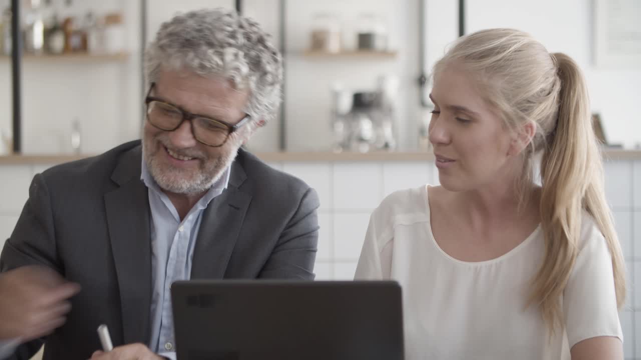 Free stock video - Professional senior manager discussing project and ...