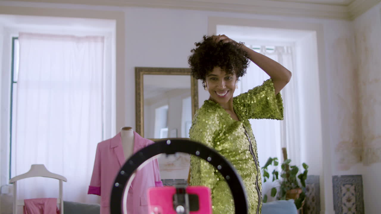 Free stock video - Pretty short-haired black woman dancing in front of ...