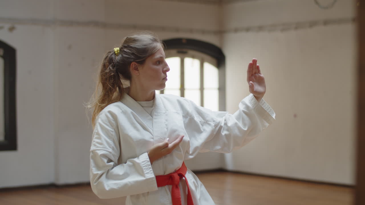 Free stock video - Medium shot of martial artist standing in self ...