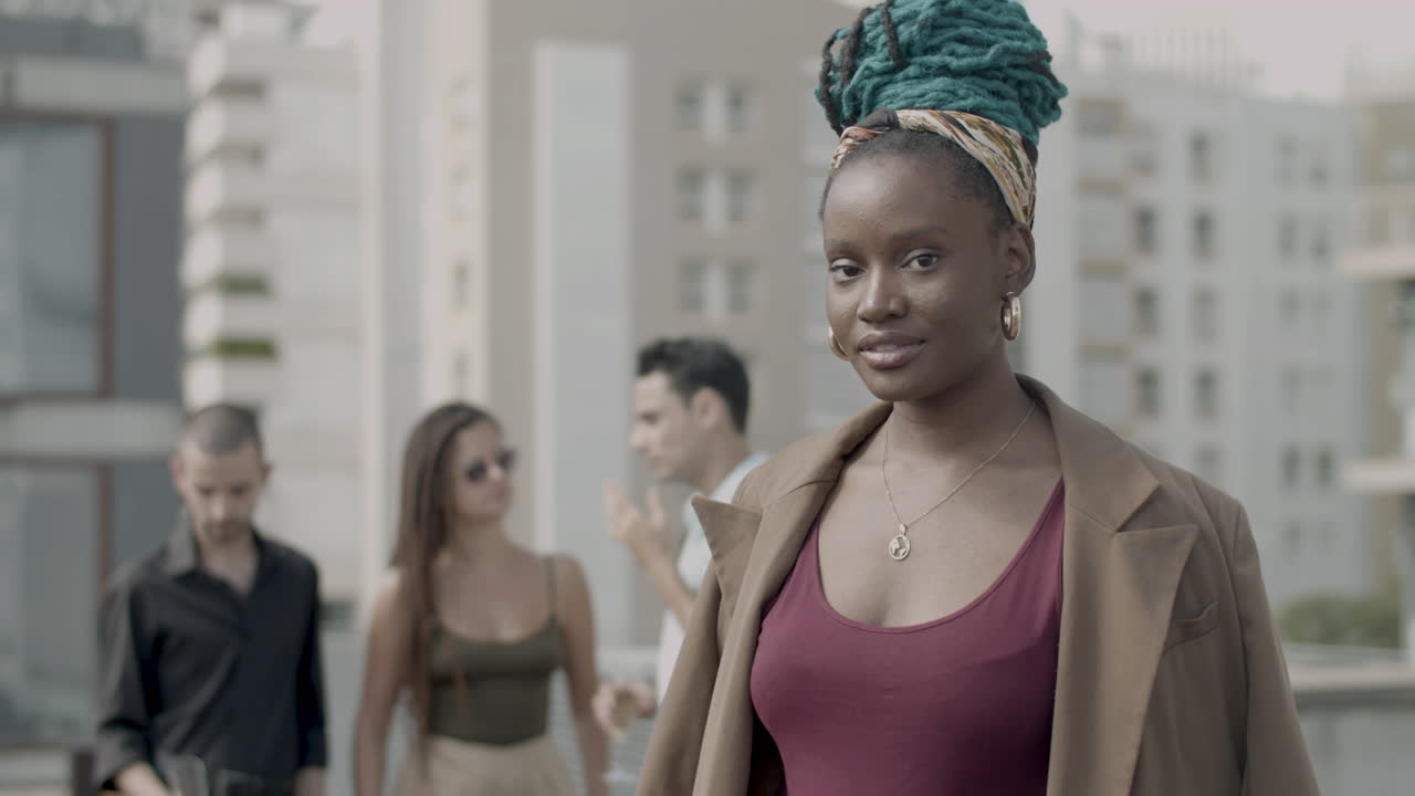 Free stock video - Front view of beautiful female executive looking at ...