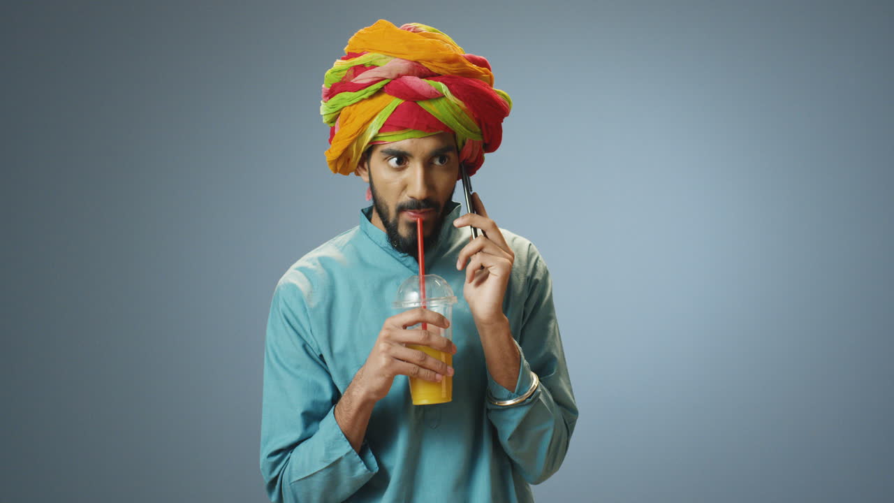 Free stock video - Young cheerful indian man in traditional clothes and ...