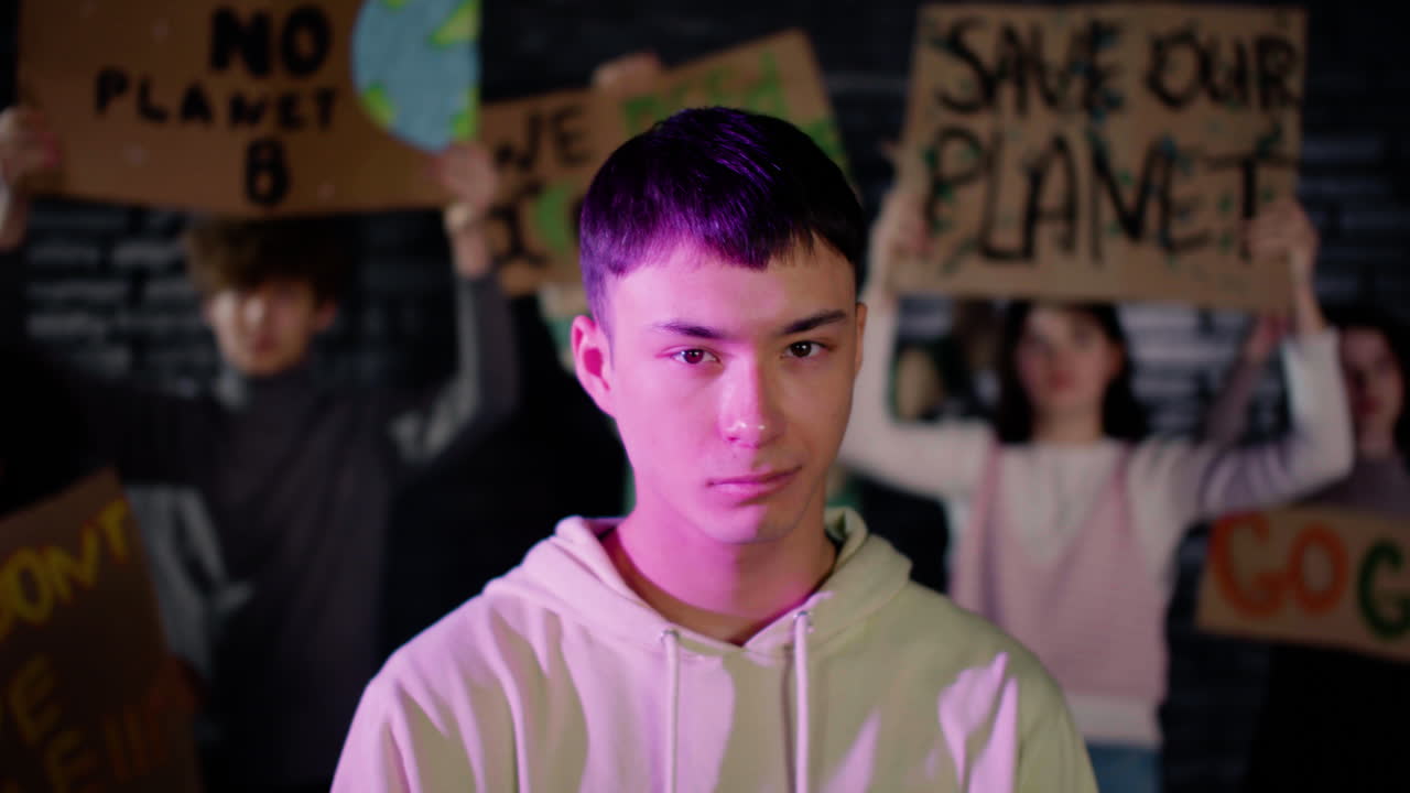 Free stock video - Portrait of a serious young male environmental ...