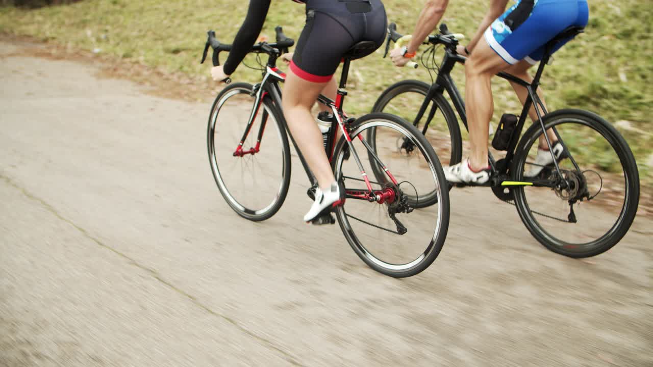 Free stock video - Sportive people riding bicycles