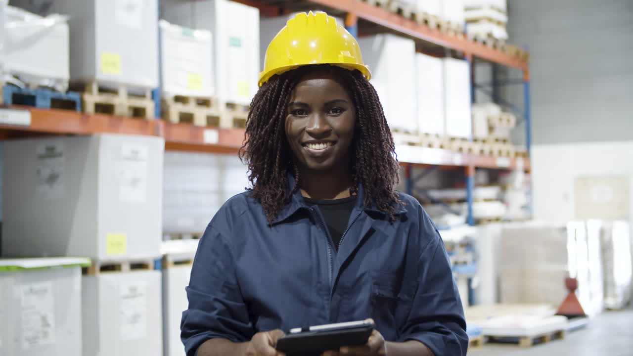 Free stock video - Happy african american female employee of logistic ...