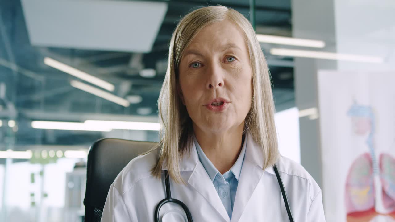 Free stock video - Close-up view of senior female doctor with ...