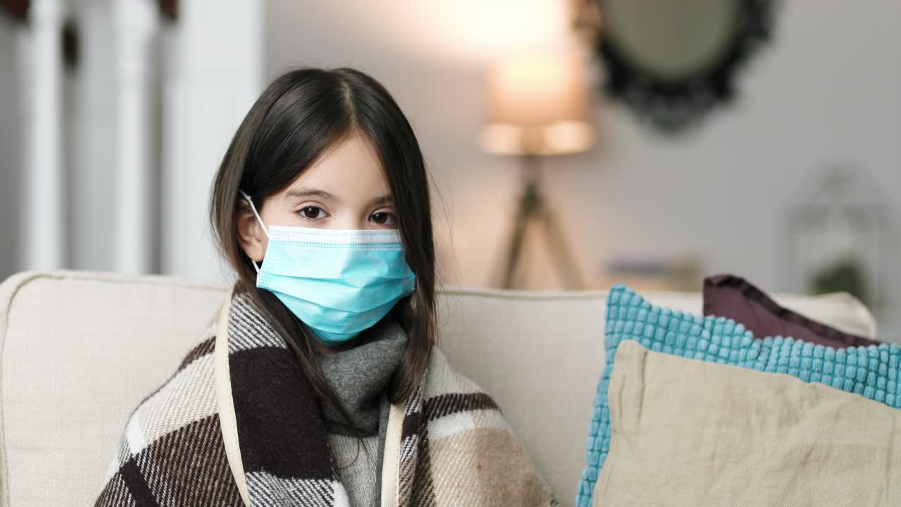 Free stock video - Close up portrait of sick girl looking at camera ...