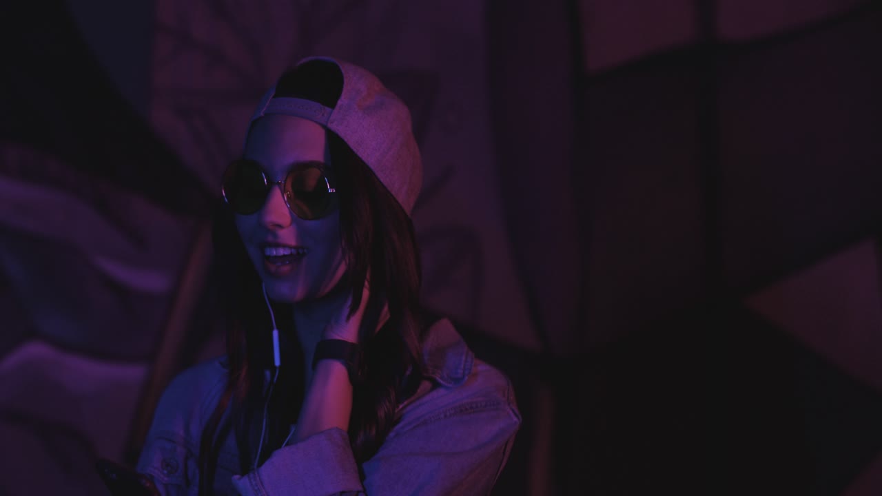 Free stock video - Close-up view of teenager caucasian girl wearing ...