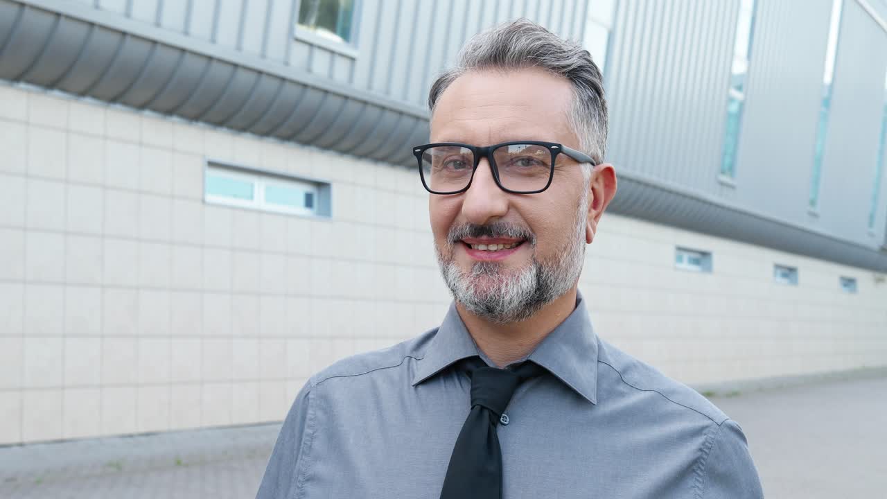 Free stock video - Gray-haired mature businessman in stylish clothes ...