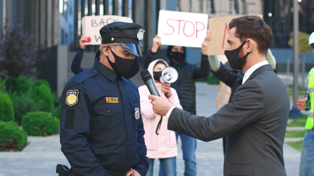 Free stock video - Caucasian journalist or correspondent wearing ...