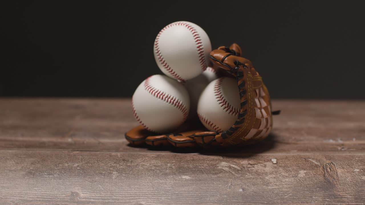 Free stock video - Baseball still life with person picking up ball from ...