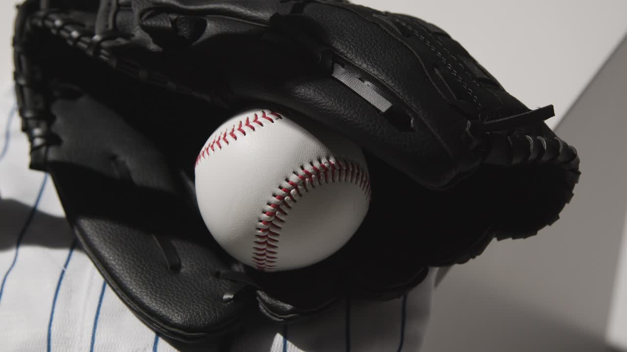 Free stock video - Handheld close up studio baseball still life with ...