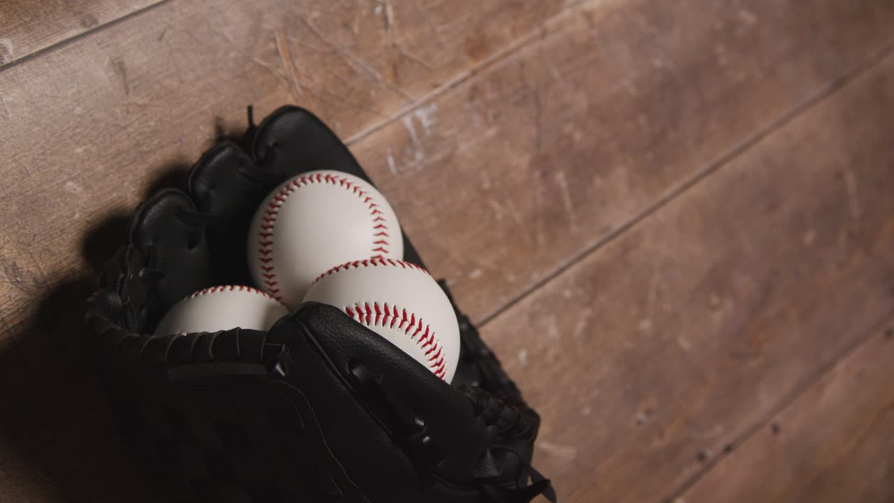 Free stock video - Overhead studio baseball still life with balls in ...
