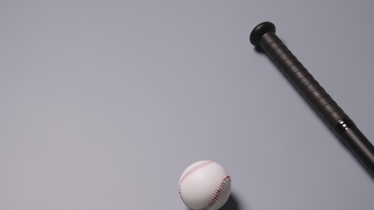 Free stock video - Overhead baseball still life with bat and ball ...