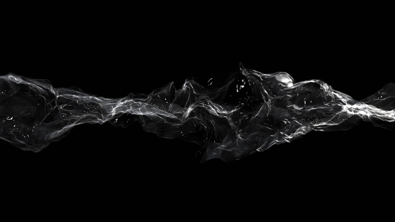 Premium stock video - Fantasy and futuristic white smoke on black gradient