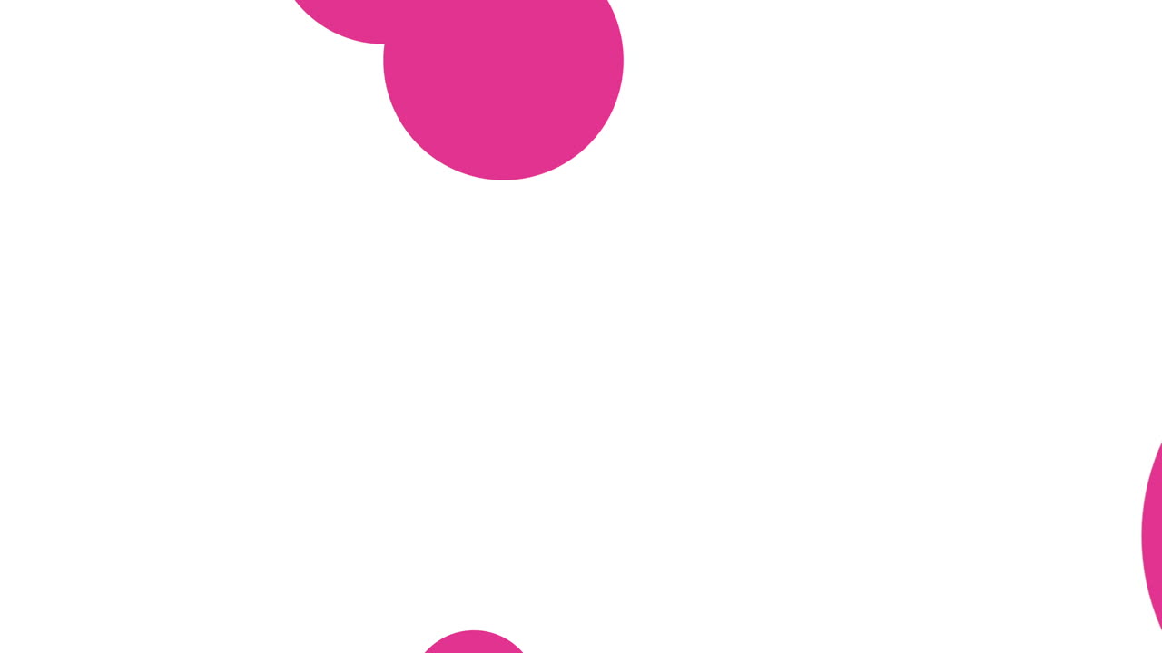 Premium stock video - Random pink dots pattern on white gradient