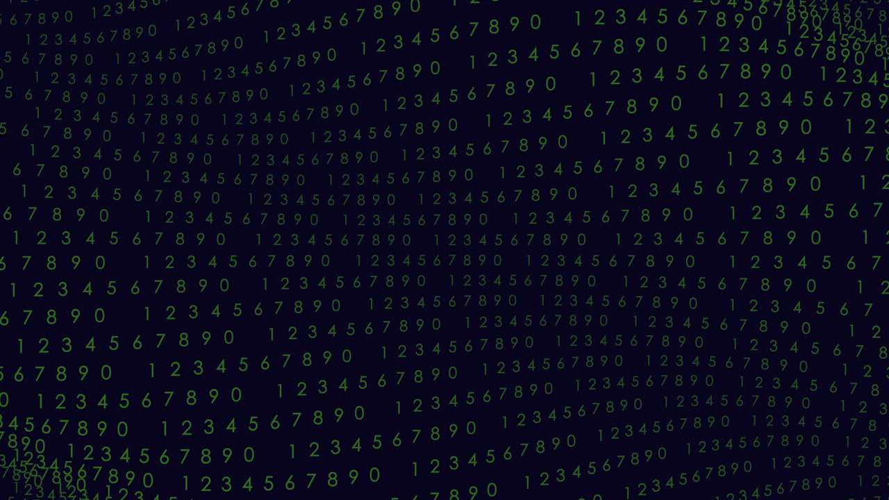 Premium stock video - Digital binary code with random neon led numbers ...