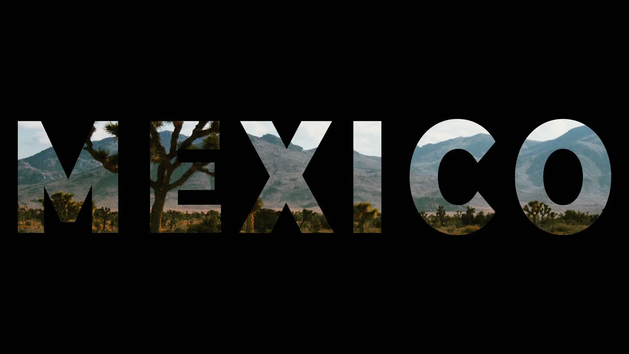 Free stock video - Typical mexican desert scene overlaid with graphic ...