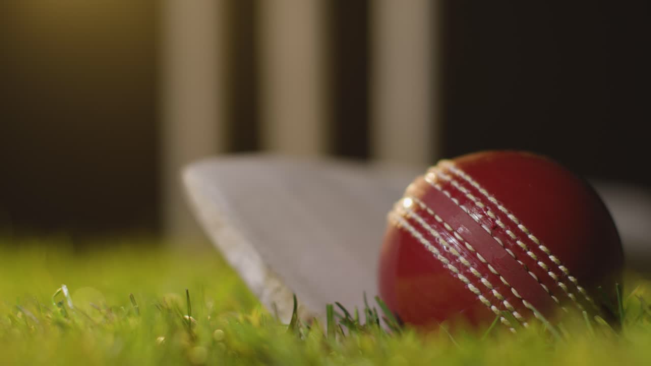 Free stock video - Cricket still life with close up of ball and bat ...