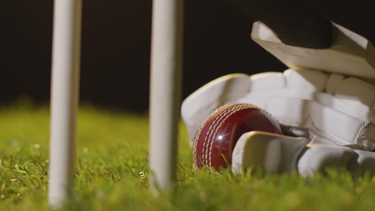 Free stock video - Cricket still life with close up of bat ball and ...