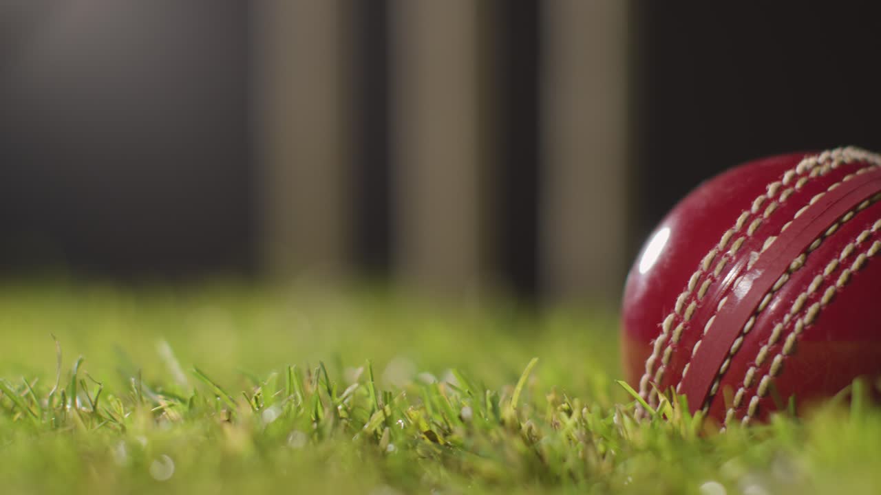 Free stock video - Cricket still life with close up of ball lying in ...