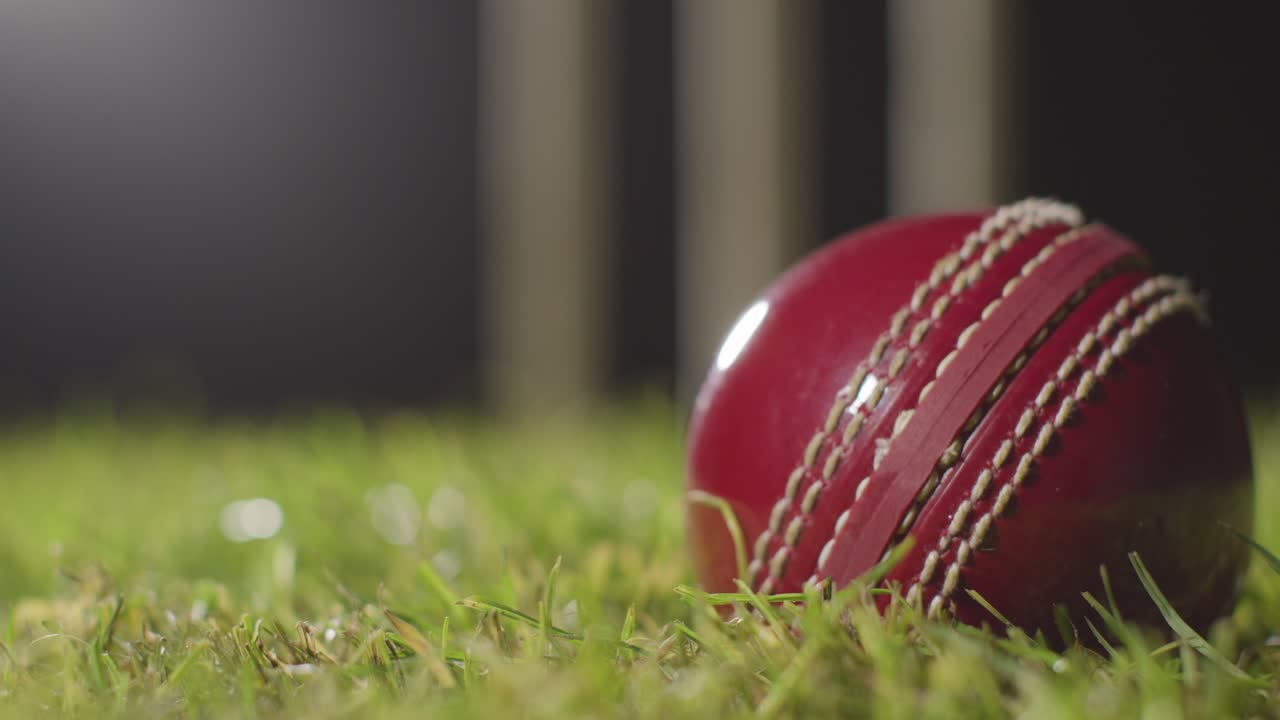 Free stock video - Cricket still life with close up of ball lying in ...