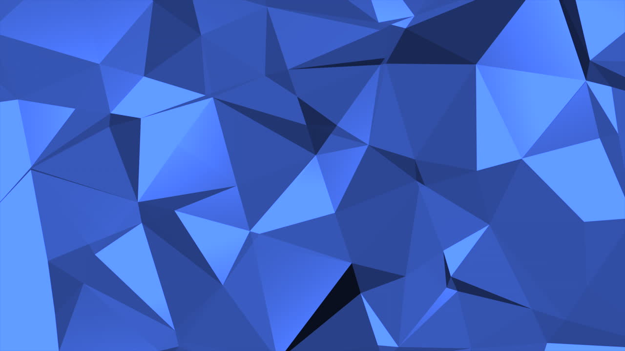 Premium stock video - Abstract and dark blue low poly shapes pattern