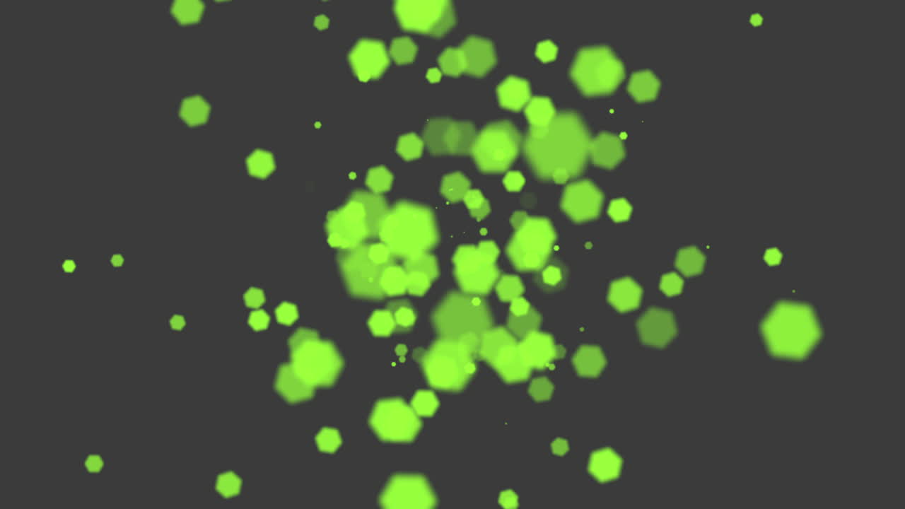 Premium stock video - Fly abstract green particles and glitters on ...