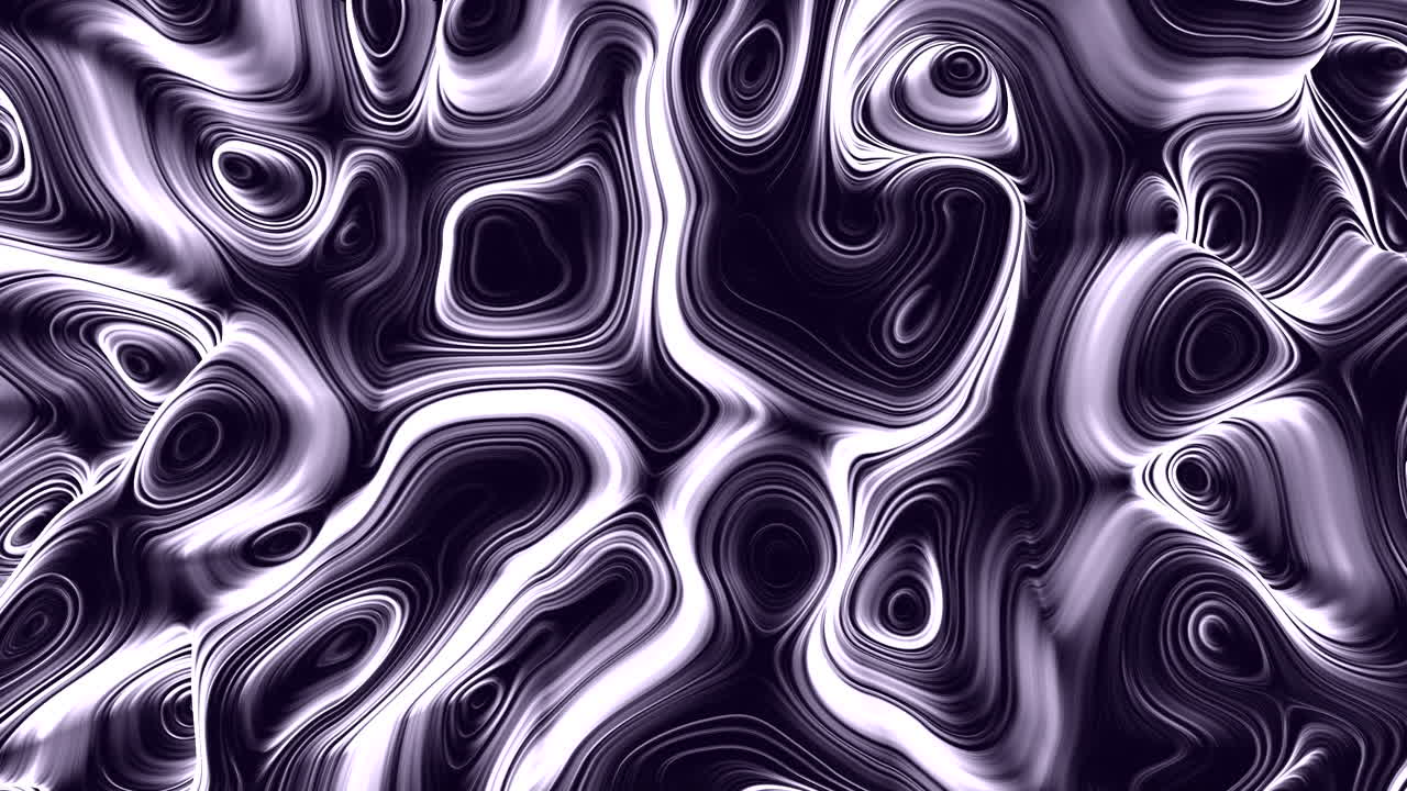 Premium stock video - Flowing purple waves and vortex circles in black gradient