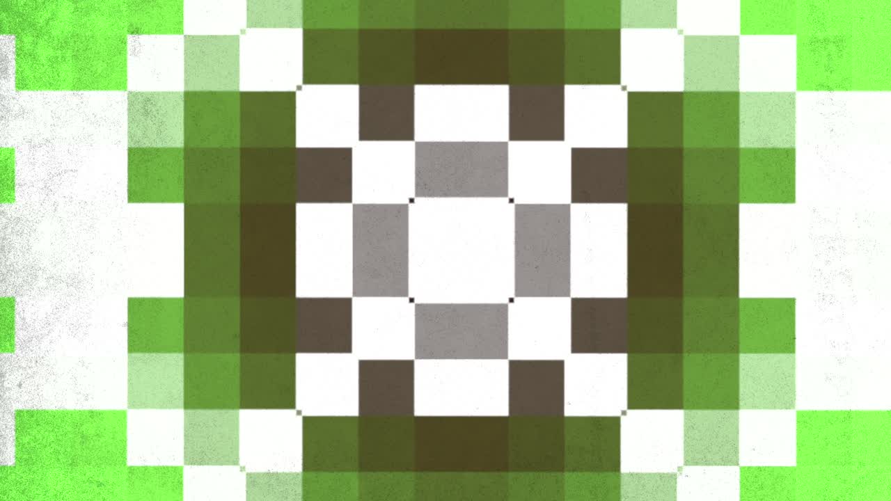 Premium stock video - Motion gradient green pixels in 8 bit of ...