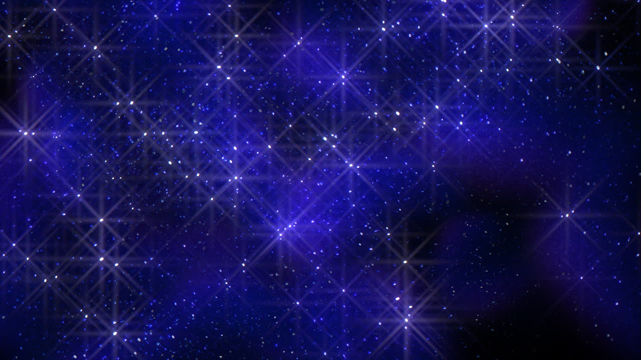 Premium stock video - Bright blue stars with flash effect in dark galaxy 3