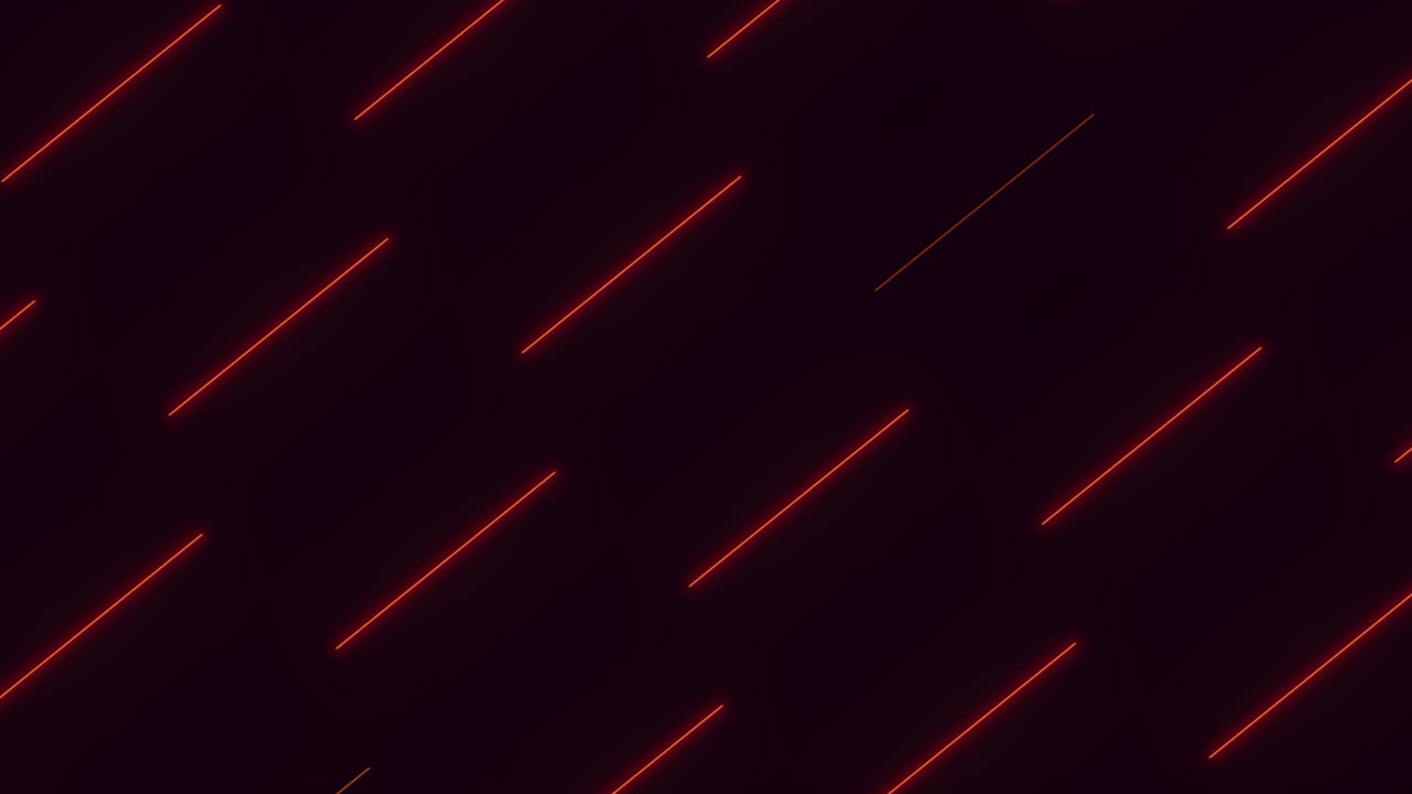 Premium stock video - Red neon lines in rows on black gradient