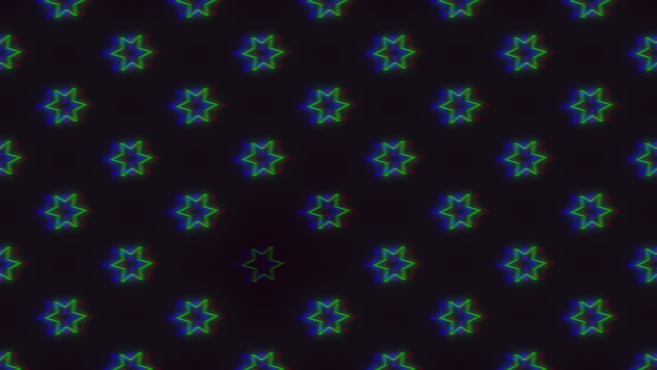 Premium stock video - Retro pattern with stars in rows and glitch ...