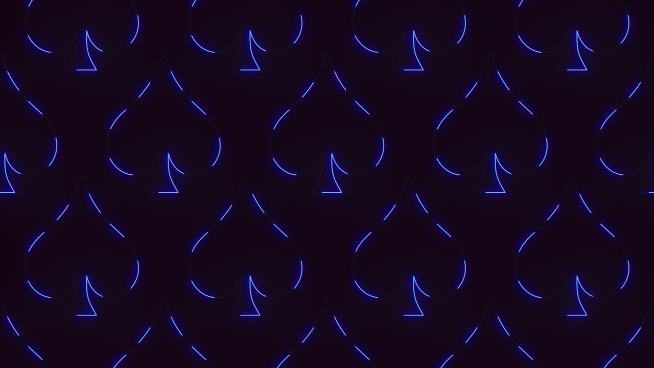 Premium stock video - Lines pattern with motion blue neon light in rows on black gradient 1