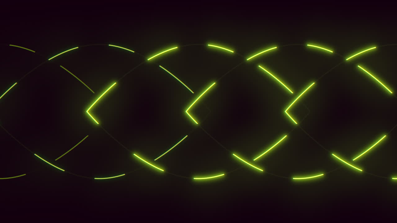Premium stock video - Lines pattern with motion yellow neon light in ...