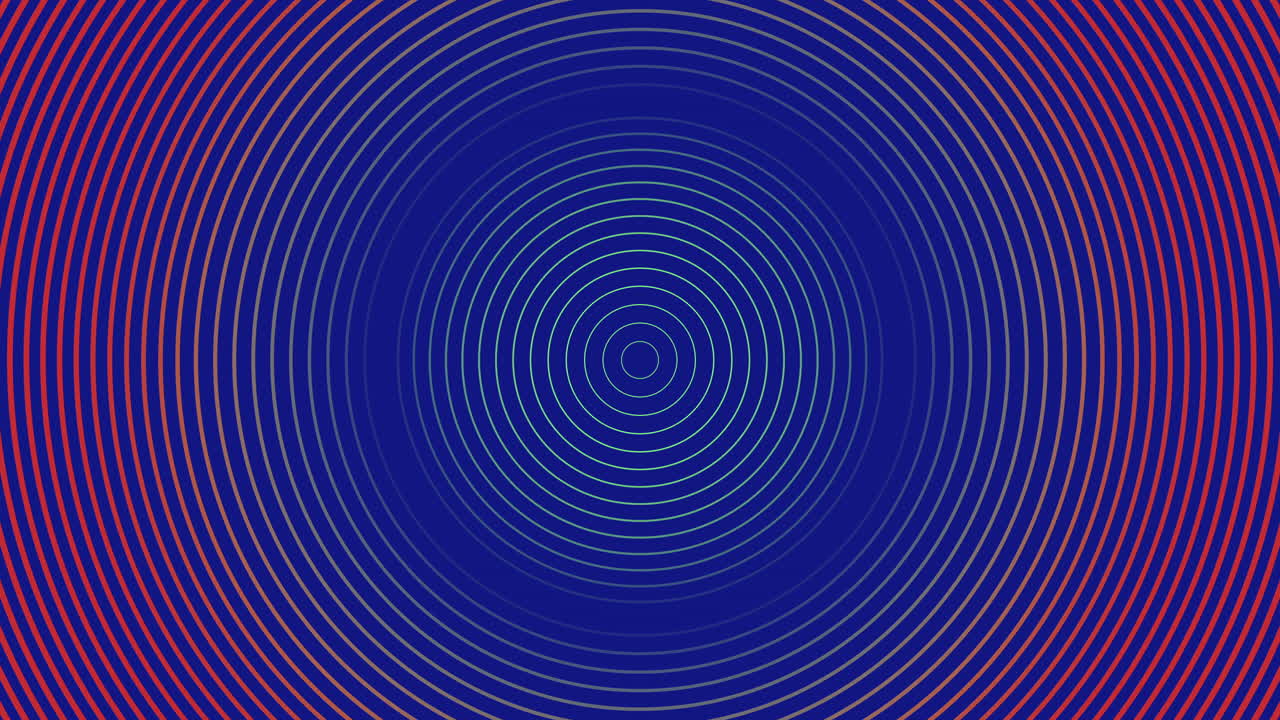 Premium stock video - Fractal retro circles and lines pattern in vertigo
