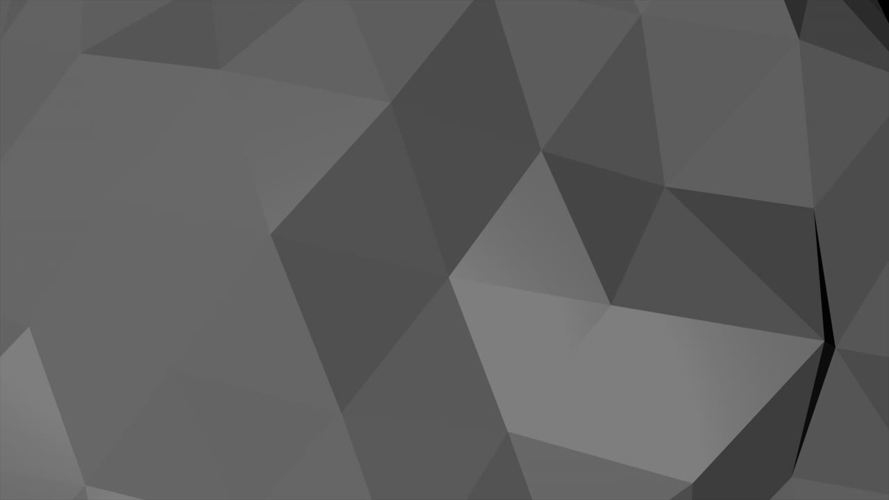 Premium stock video - Abstract and dark grey low poly shapes pattern