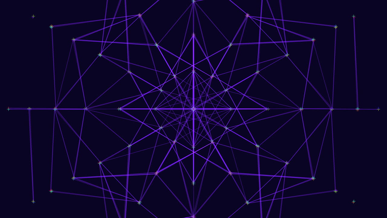 Premium stock video - Abstract technology pattern with neon lines on ...