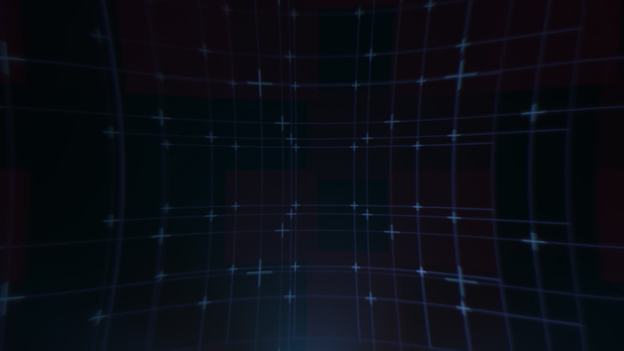 Premium stock video - Digital computer screen with blue grid and crosses