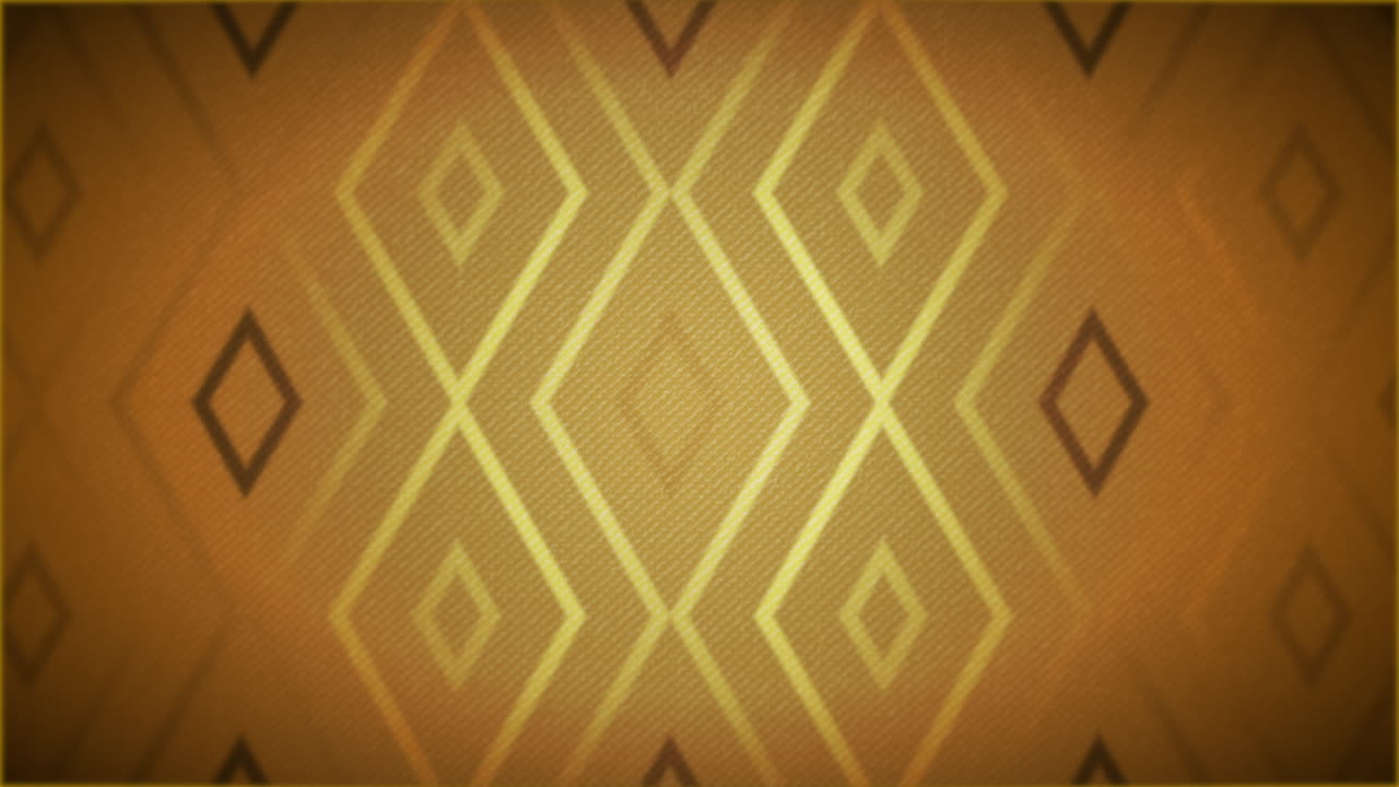 Premium stock video - Gold diamond pattern on orange texture