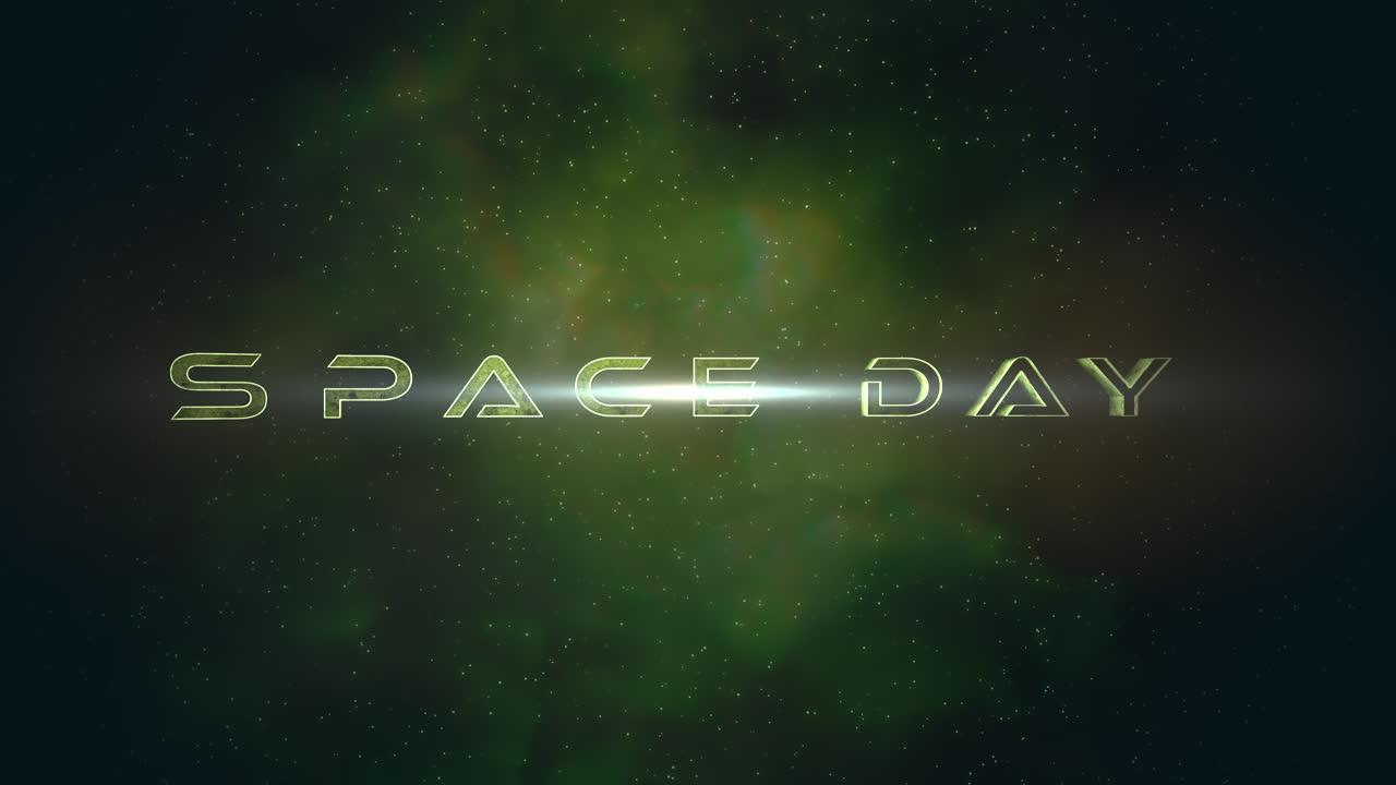 Premium stock video - Space day with flash of stars and dark green ...
