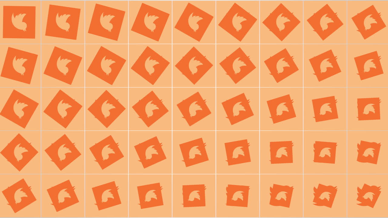 Premium stock video - Social twitter icons pattern on network background 2