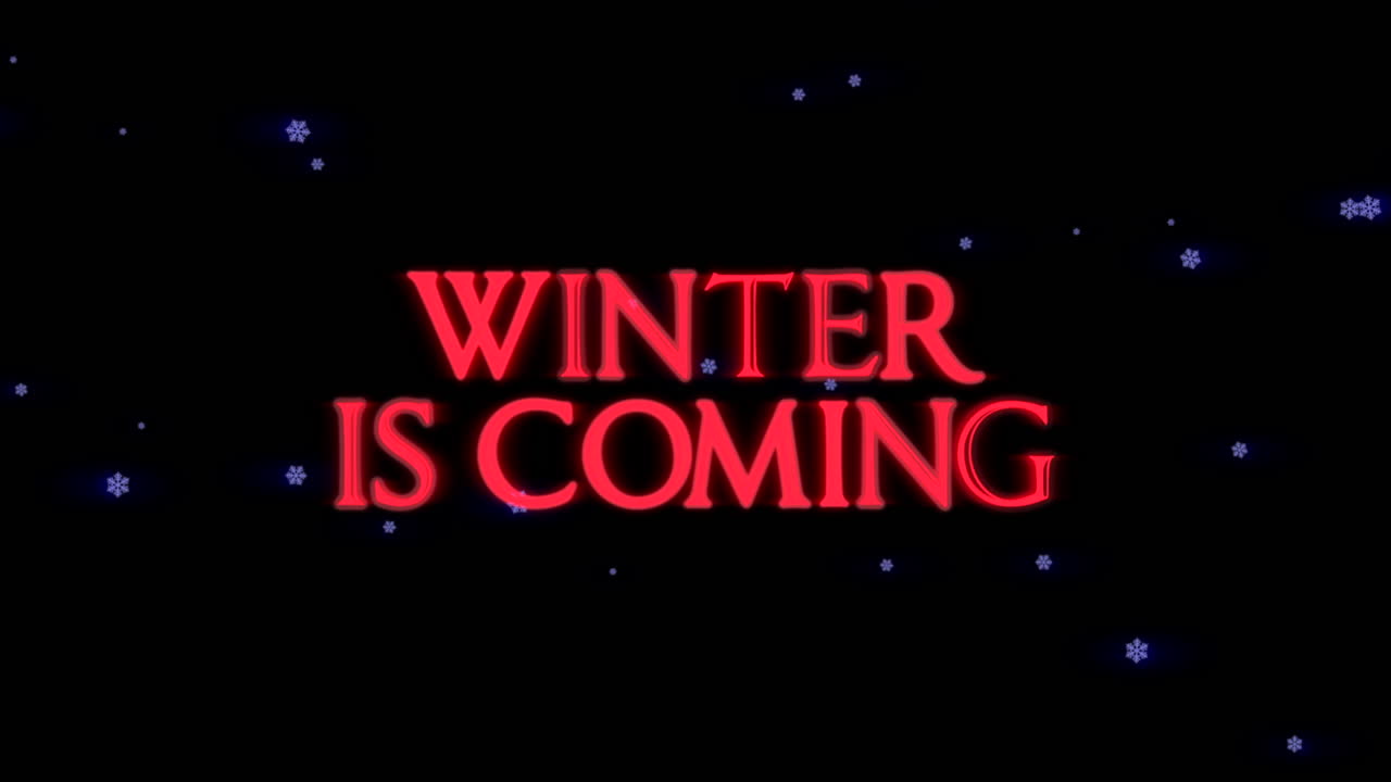 Premium stock video - Winter is coming with fall snow in night sky