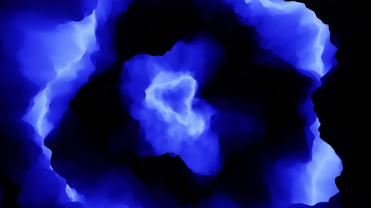 Premium stock video - Futuristic and mystical blue waves pattern on ...
